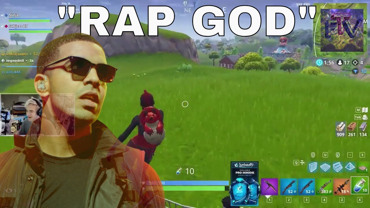 NINJA,MYTH AND STREAMERS RAP ON FORTNITE | STREAMER FUNNY FORTNITE ...