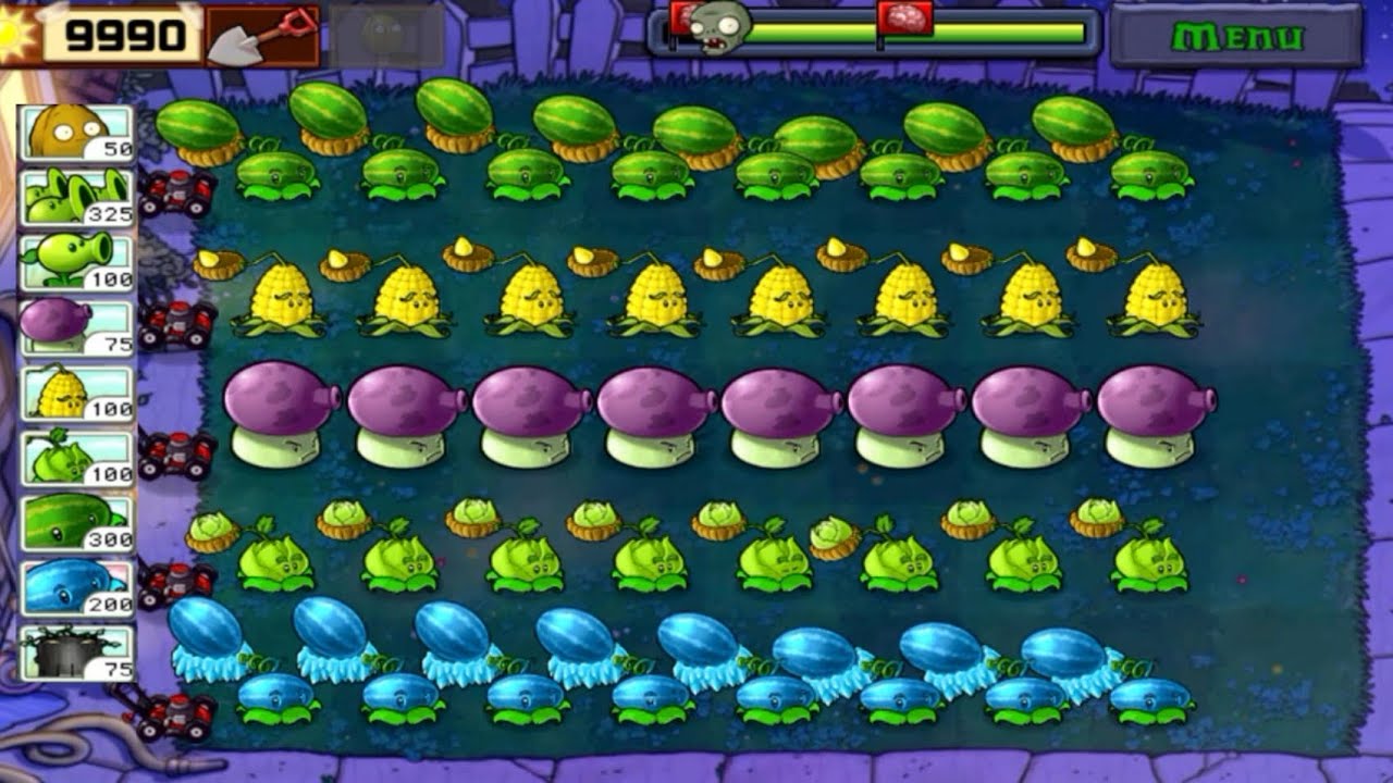 Plant vs. Zombie Adventures - Super Fun level | Night level 3 Gameplay ...