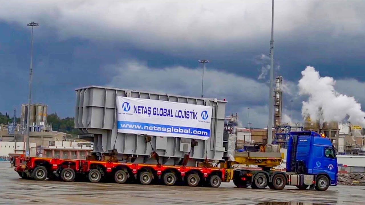 TURKEY TO ALGERIA HEAVY TRANSFORMER TRANSPORTATION - NETAS GLOBAL - YouTube