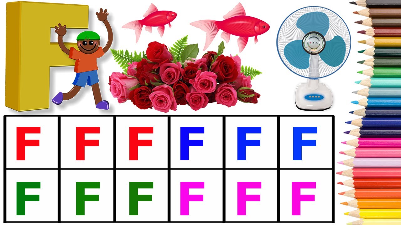 Trace the alphabet F | ABC Song | Learn ABC Alphabet for Children ...
