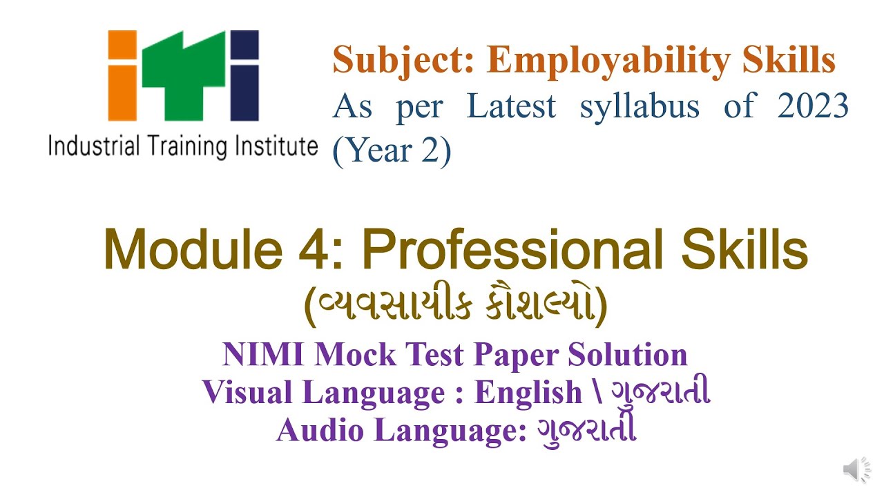 Employability Skills NIMI Mock Test Paper Solution Module 4 ...