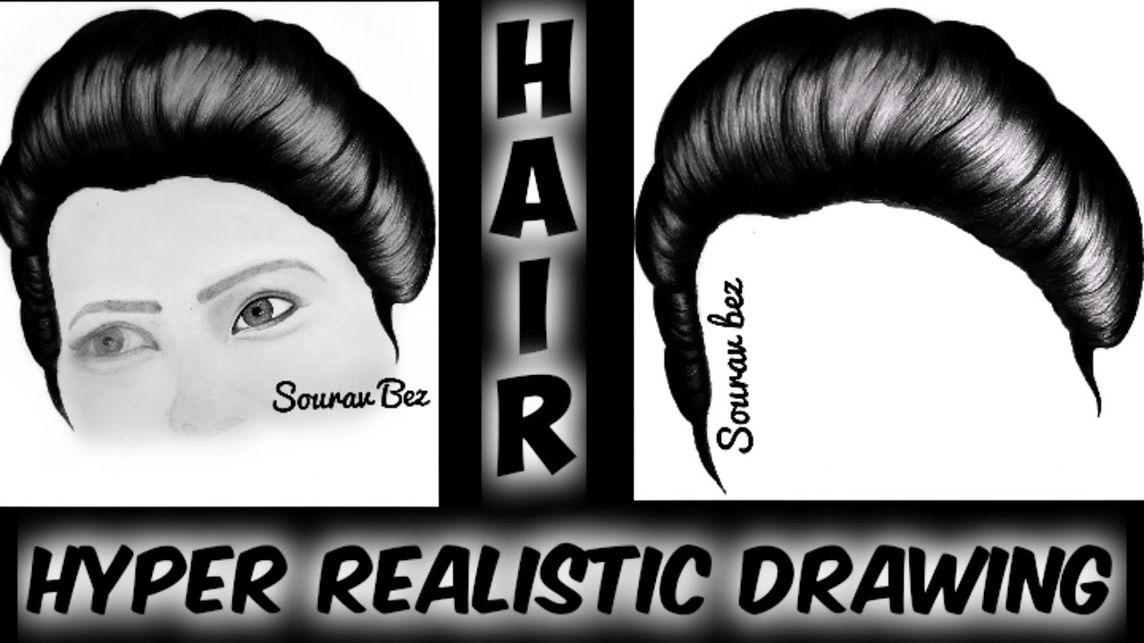 #HYPER_REALISTIC_HAIR_DRAWING || PENCIL DRAWING || PORTRAIT DRAWING ...