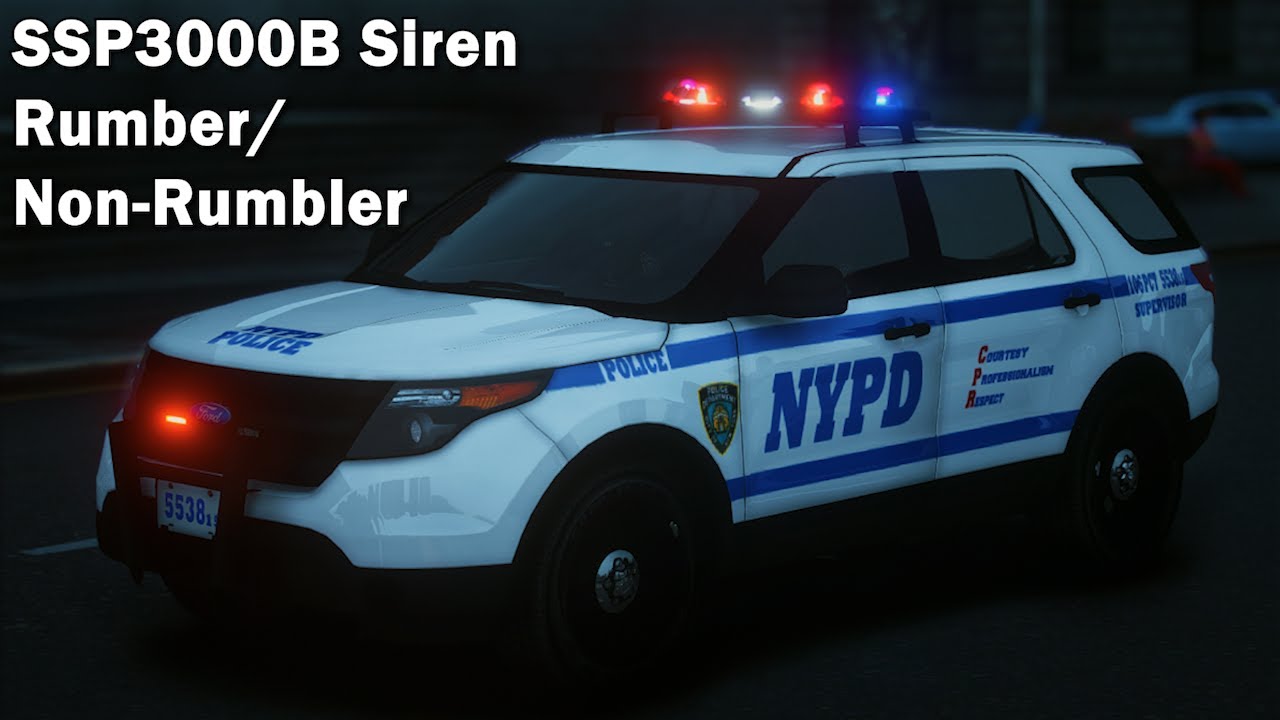 SSP3000B Rumbler/Non-Rumbler | Both sirens at once | GTA 5 LSPDFR NYPD ...