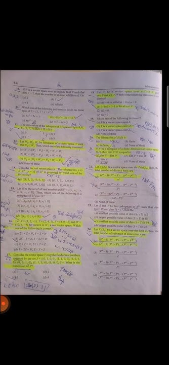 Easy exercise of vector Space topic Bsc mathe MSc mathe NBHM CSIR-NET subscribe🙏 #newshorts ...