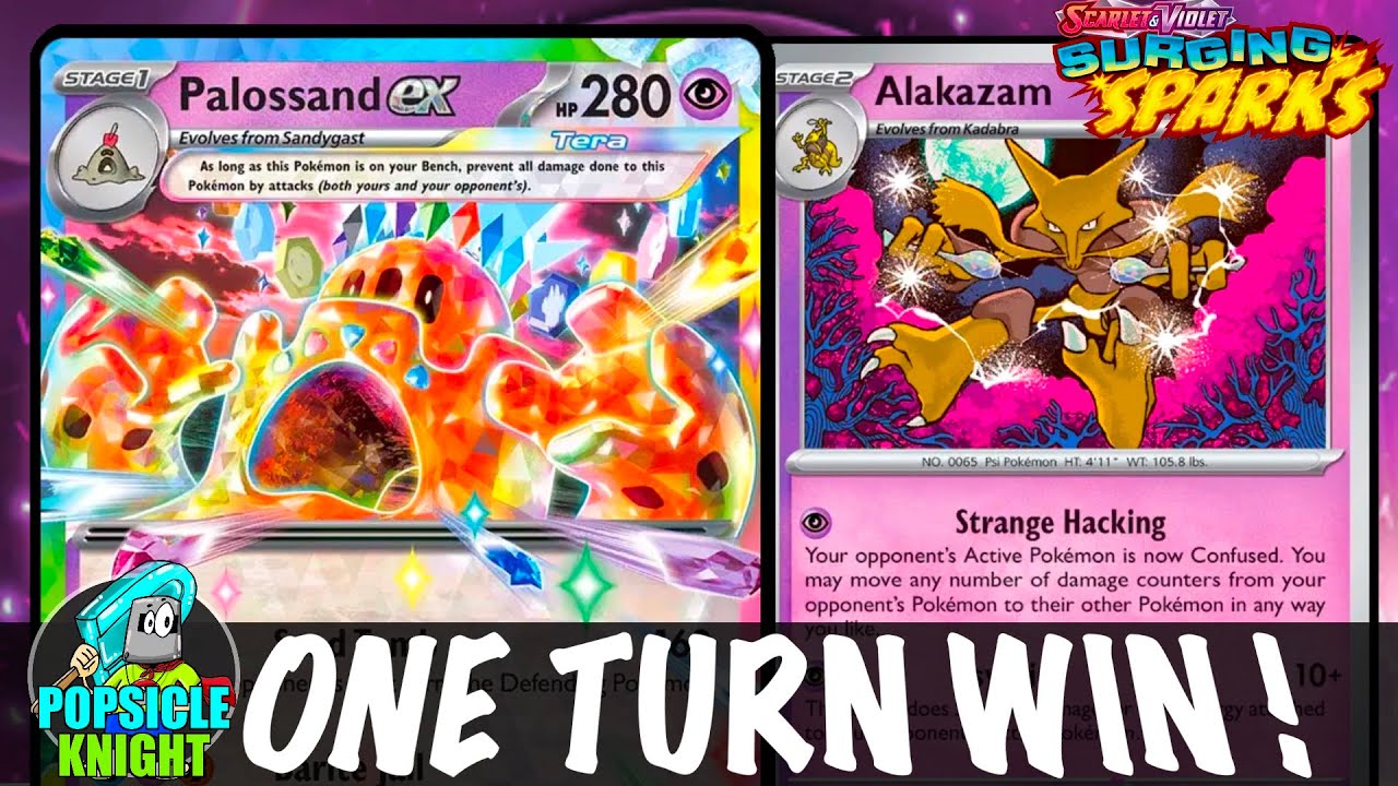 PALOSSAND ex : Take All 6 Prizes in 1 Turn ! PTCGL Gameplay (SURGING ...