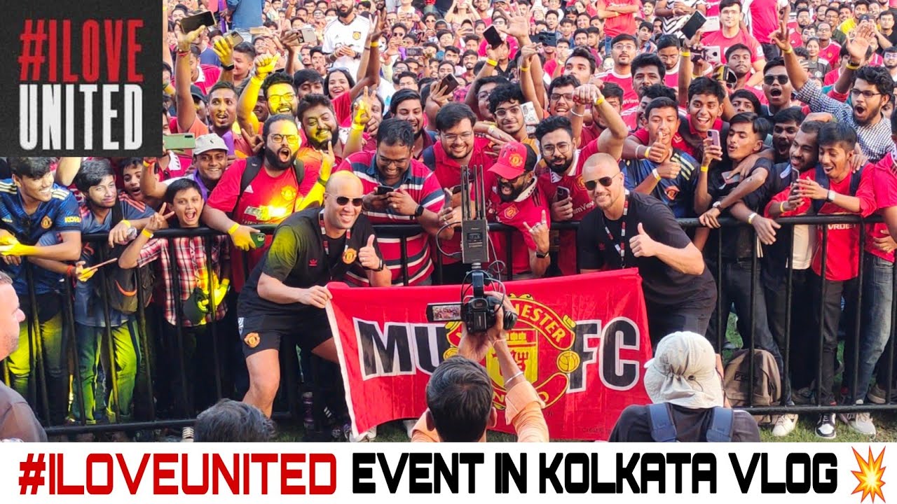 I LOVE UNITED Event in Kolkata Vlog 🔥 Manchester United vs Newcastle 🔥 ...
