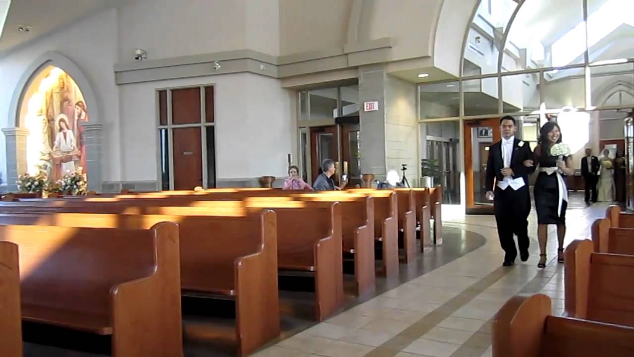 bridal entourage church entrance - YouTube