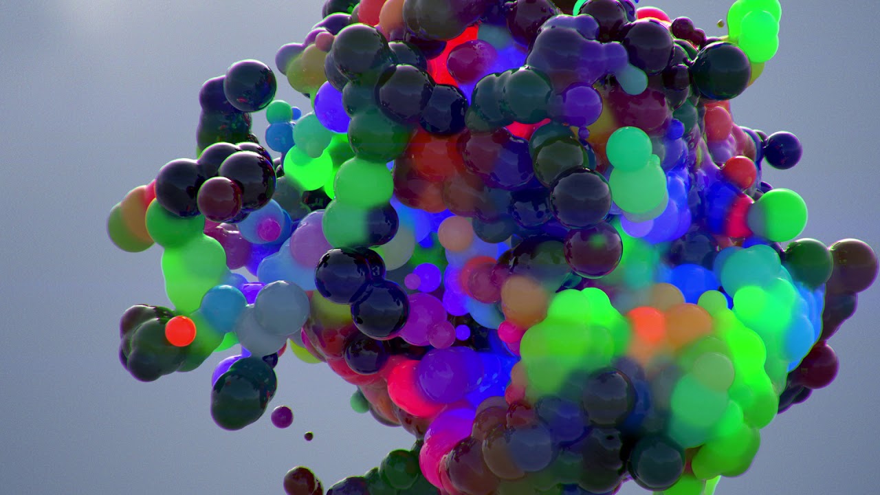 C4D/ Redshift 3D / velocity driven brightness and colors / x-particles ...