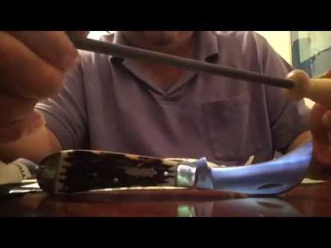 Sharpening a hawkbill - YouTube