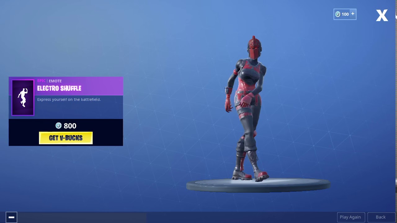 Electro shuffle emote with red night/fortnite - YouTube