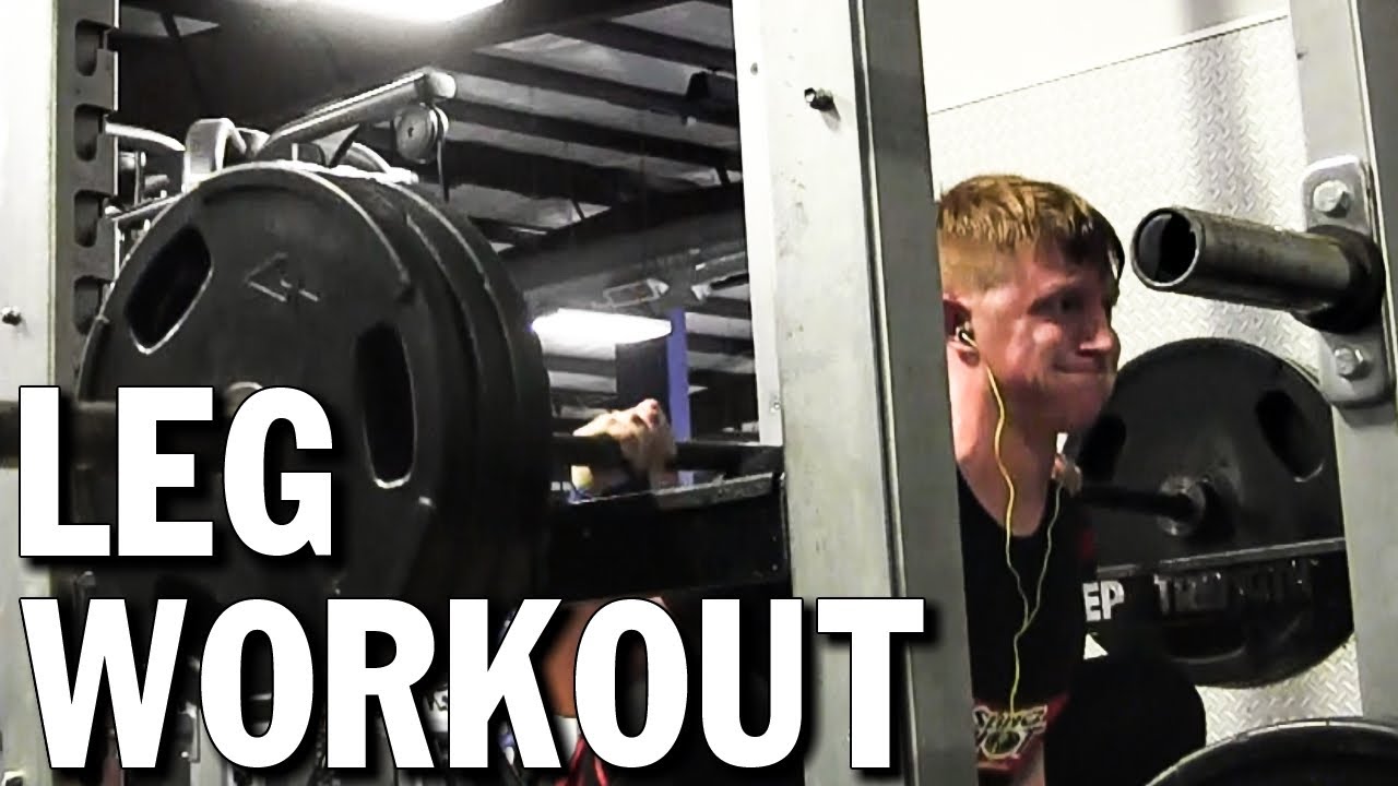 Mass Building Leg Workout, Squat Tips, & Protein Shake - YouTube