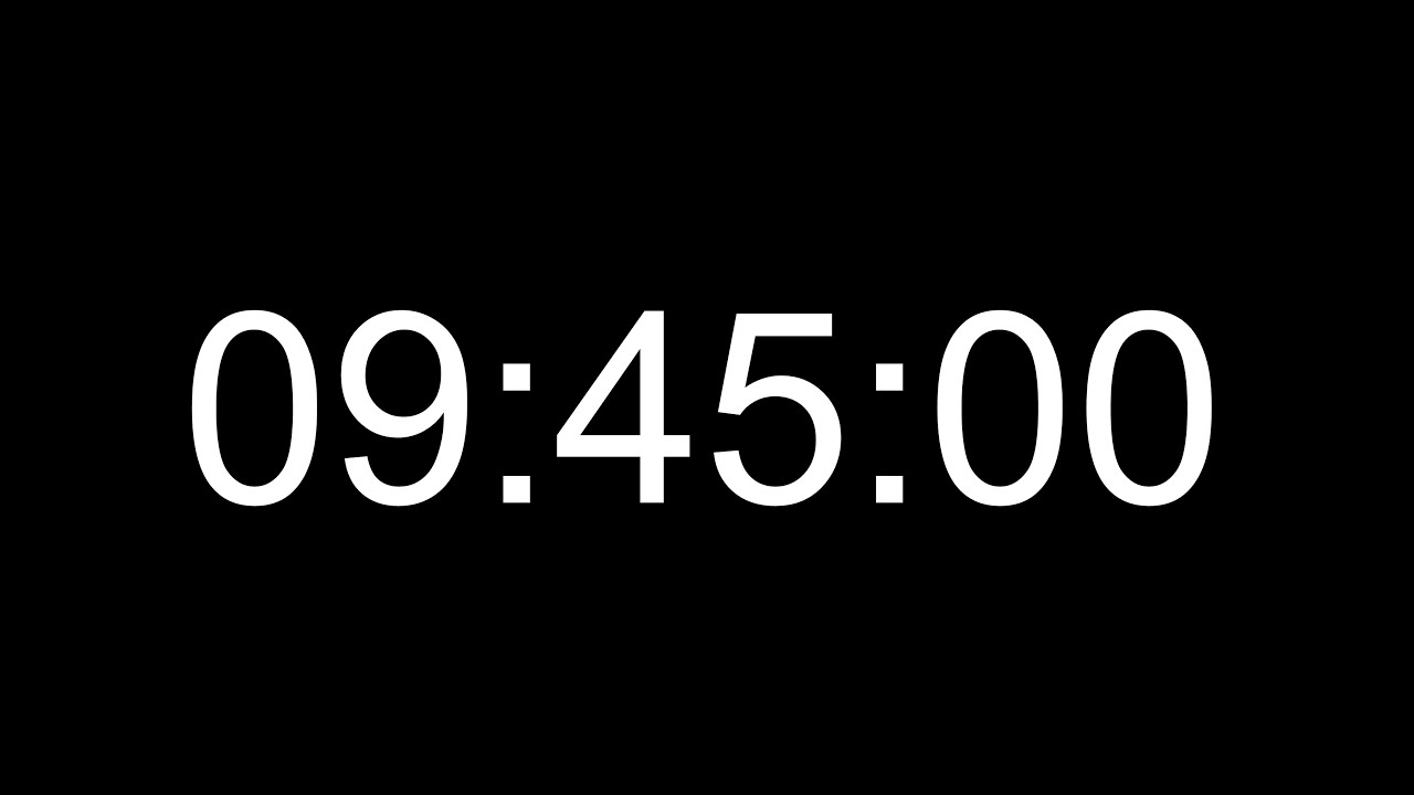 9 Hours And 45 Minutes Timer With Final Alarm No MID ROLL Ads 585