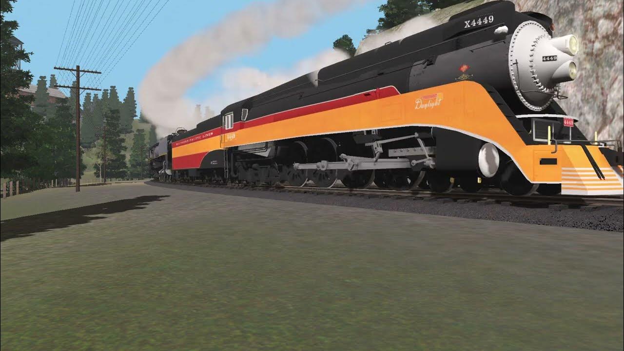 (Viewers Request) Daylight SP 4449, Suzanna UP 836, and James ATSF 2925 Triple-Header Run-By ...