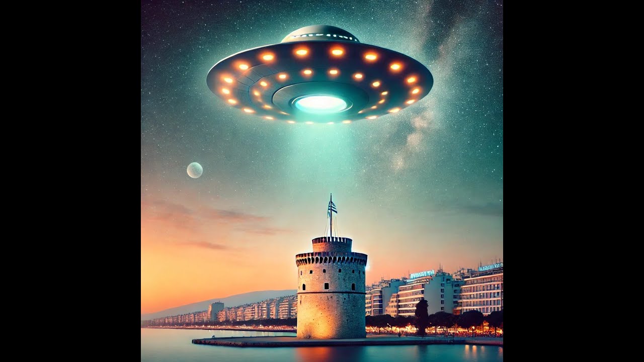 UFO εθεάθη στον Λευκό Πύργο στην Θεσσαλονίκη. - YouTube