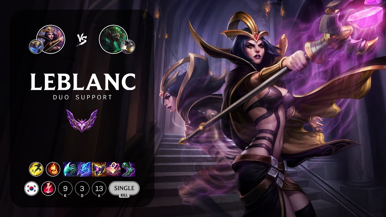 LeBlanc Support vs Twitch - KR Master Patch 12.23 - YouTube