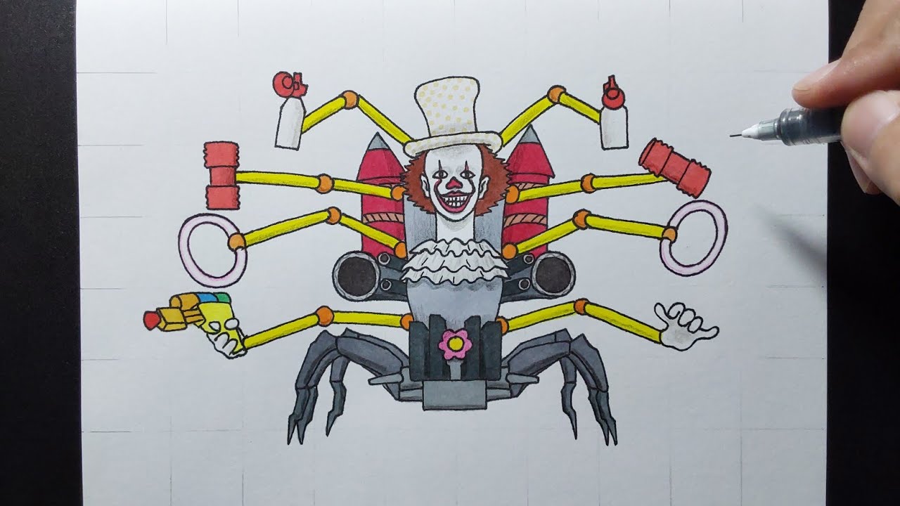 How to draw Clown Skibidi Toilet - YouTube