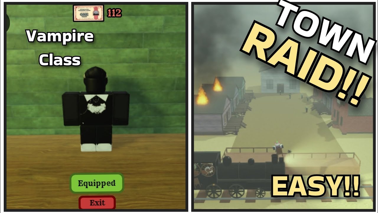 How to Raid Zombie Town using the Vampire class In Dead Rails|Easiest ...