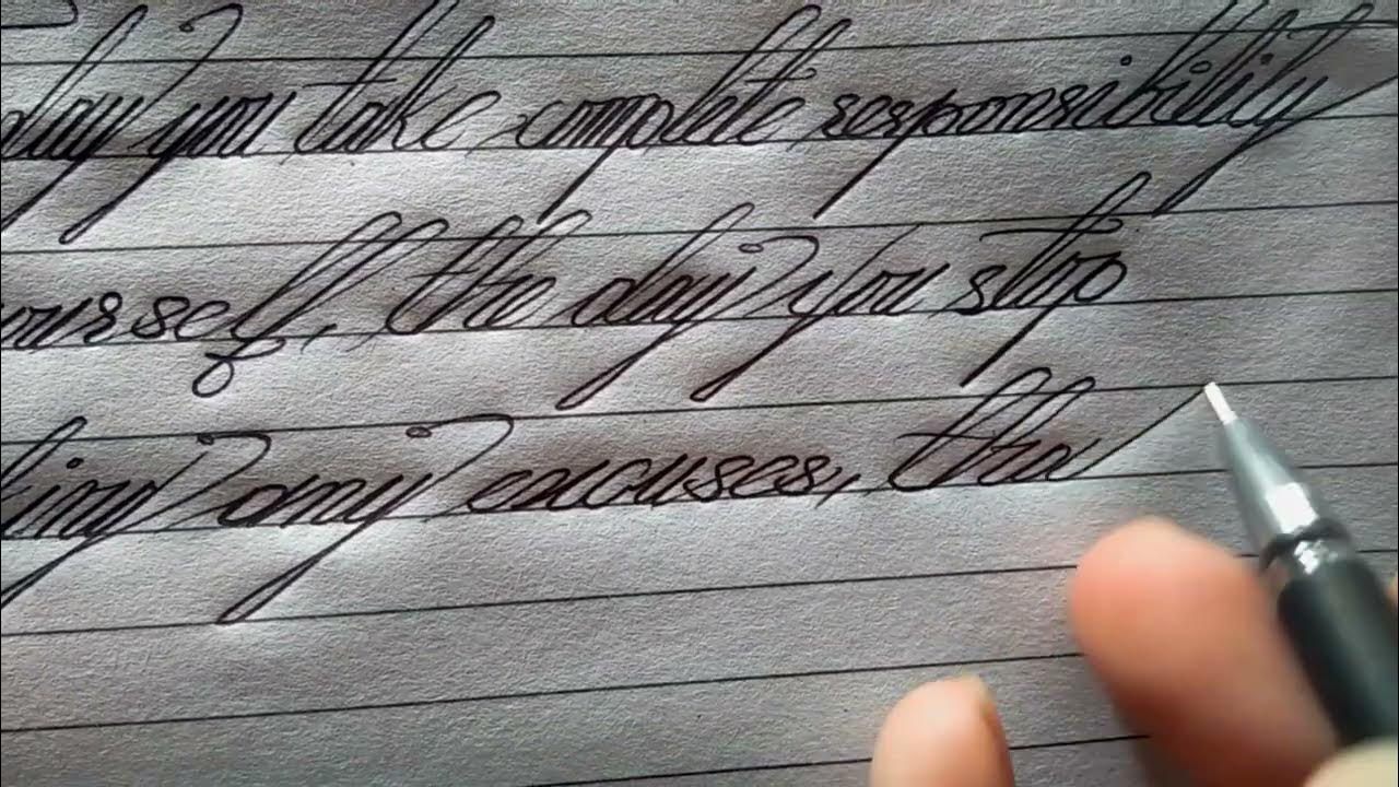 how to write good cursive english print english handwriting - YouTube