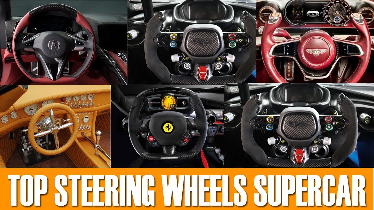 Top beautiful Steering Wheels Supercars - YouTube