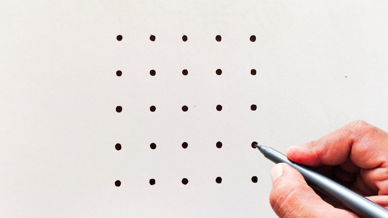 Different type dots design | how to draw Beautiful drawing from 5×5 ...