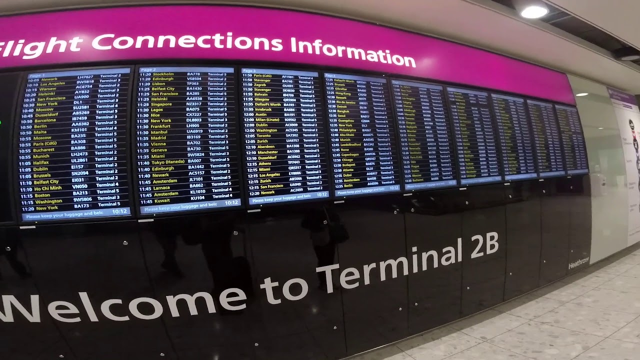 Arrival into LHR aboard UA924 from IAD; Long Walk to Transfer Point in ...