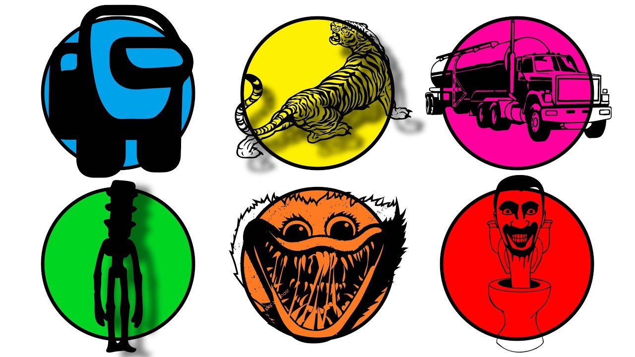 GTP Among Us, Skibidi Toilet, Tiger, Oil Truck, Traffic Light Head ...