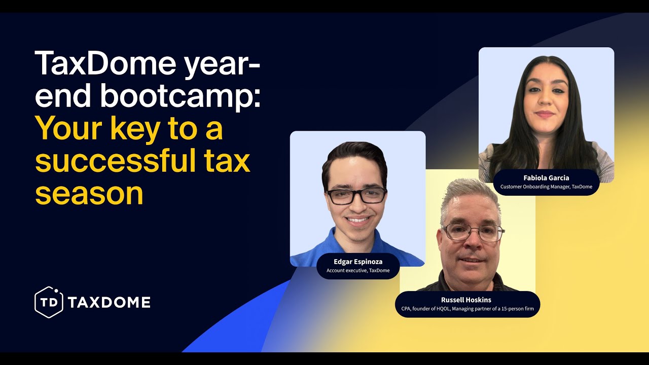 TaxDome year-end bootcamp: get ready for tax season - YouTube