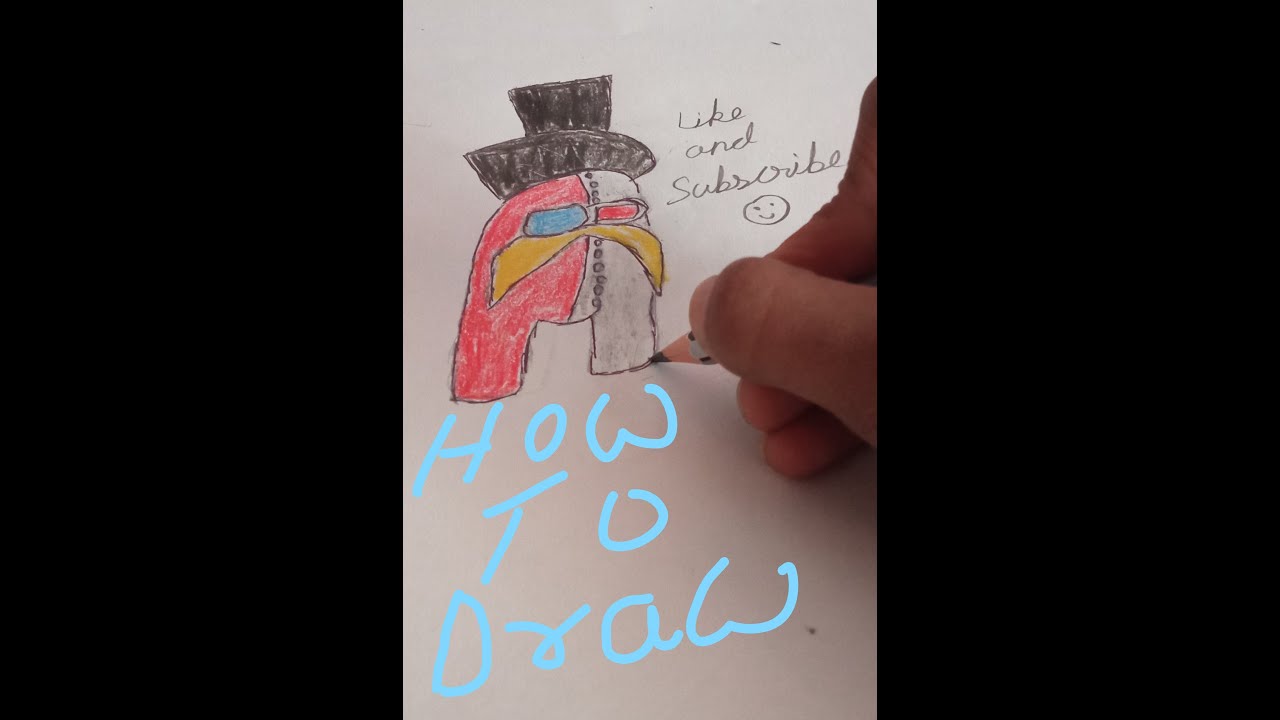how to draw right hand man in among us!!!! - YouTube