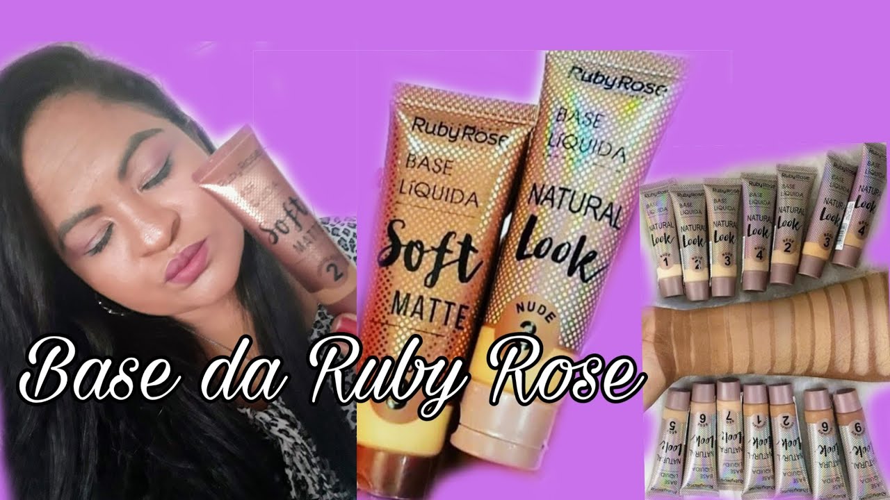 Testando as bases da Ruby Rose/natural look e a soft matte - YouTube