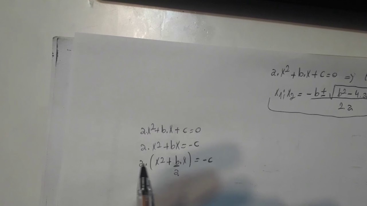 Demostración de la fórmula resolvente o de Bhaskara - YouTube