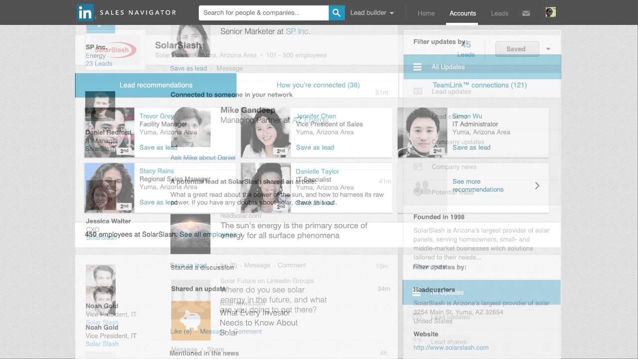 LinkedIn Sales Navigator Demo - YouTube