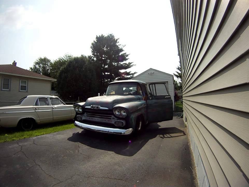 1958 Chevy Apache Cold start and air ride - YouTube