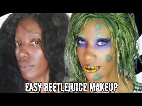 Simple Beetlejuice Makeup tutorial - YouTube