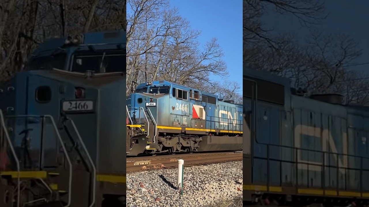 Illinois Central Blue Devil trails on a westbound CN Manifest #trains # ...