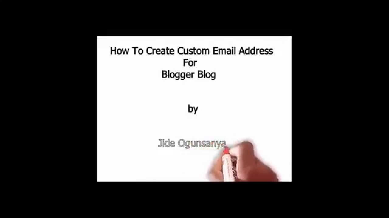 How To Create Custom Email For Blogger Blog - YouTube