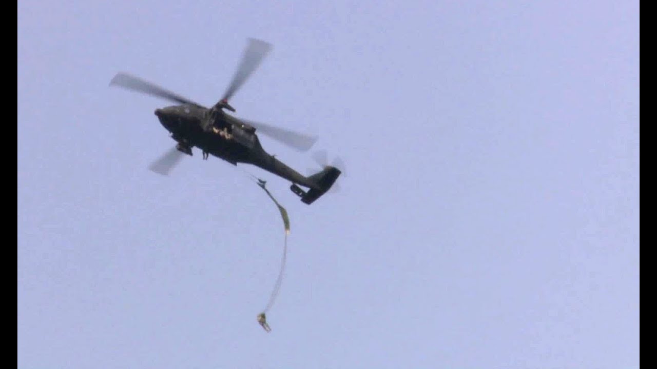Army (Airborne) Black Hawk Helicopter Jump - YouTube
