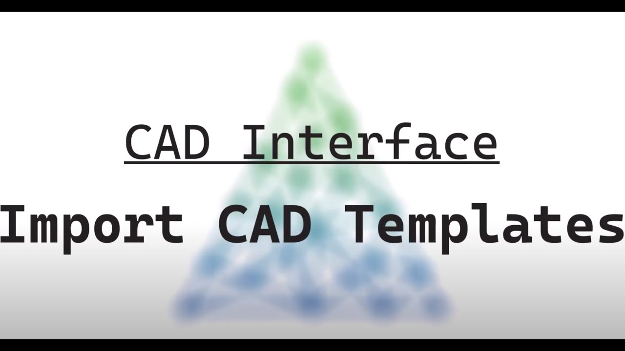 Import CAD Template - YouTube