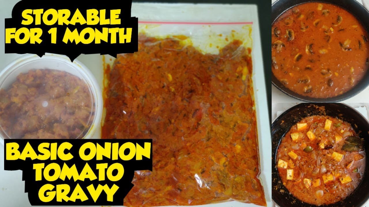 ONION TOMATO BASE GRAVY | BASIC ONION TOMATO GRAVY | ALL PURPOSE BASE ...
