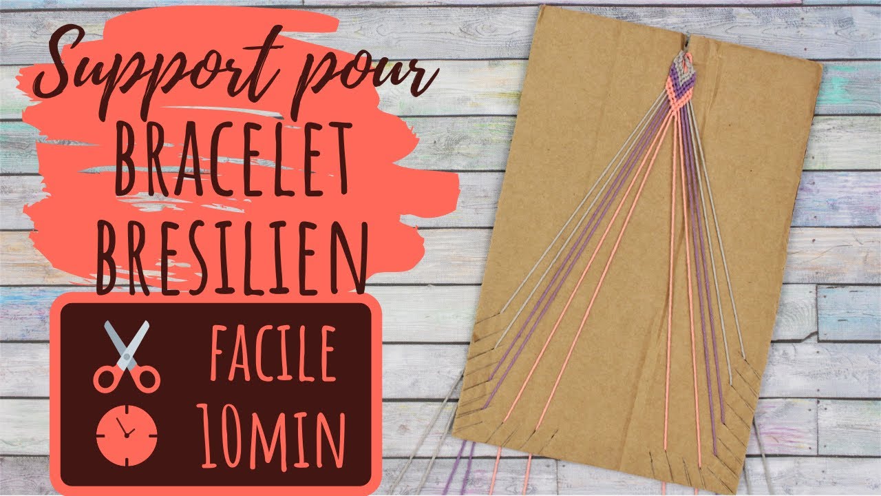 BIJOUX | Support en carton pour bracelet brésilien - YouTube