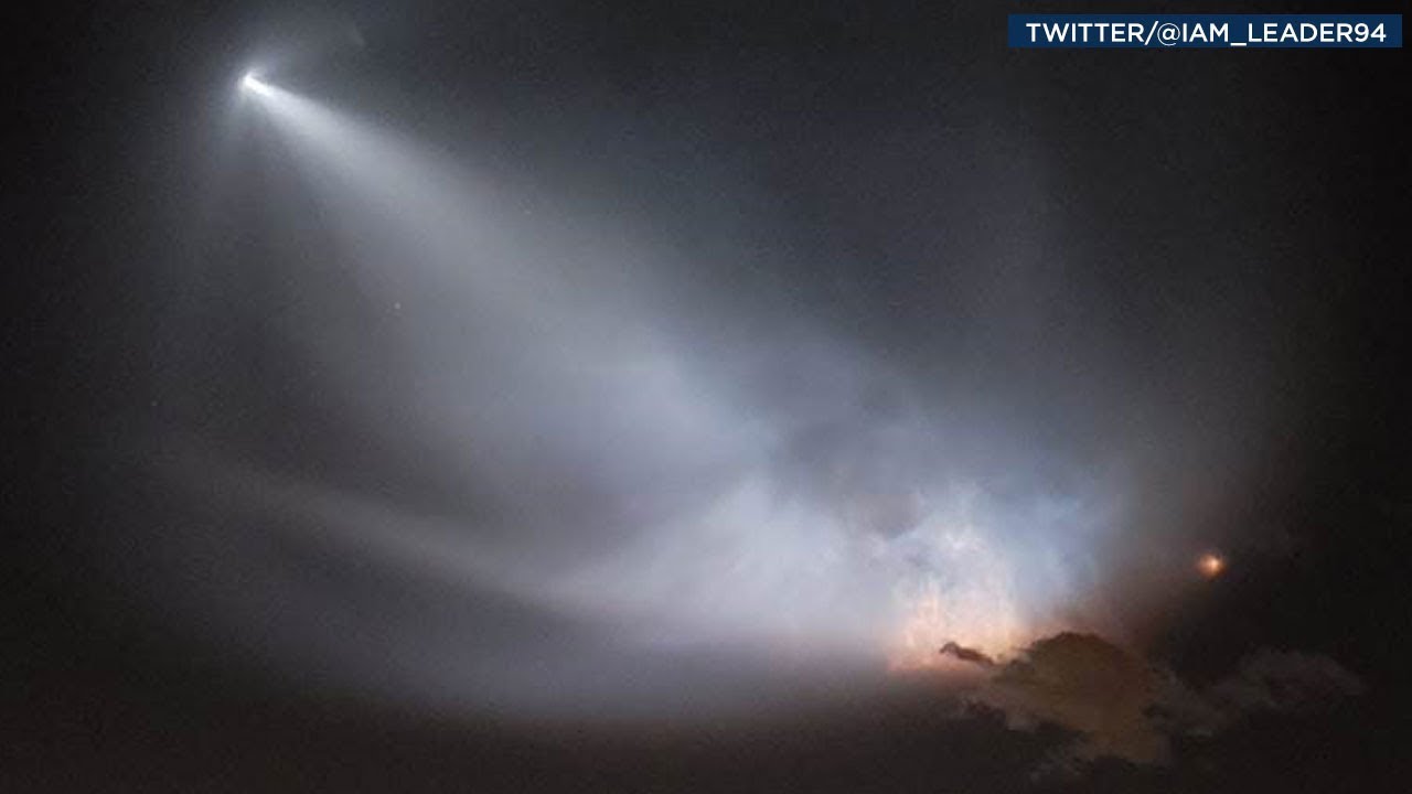 VIDEO: SpaceX rocket creates stunning light show across SoCal sky ...