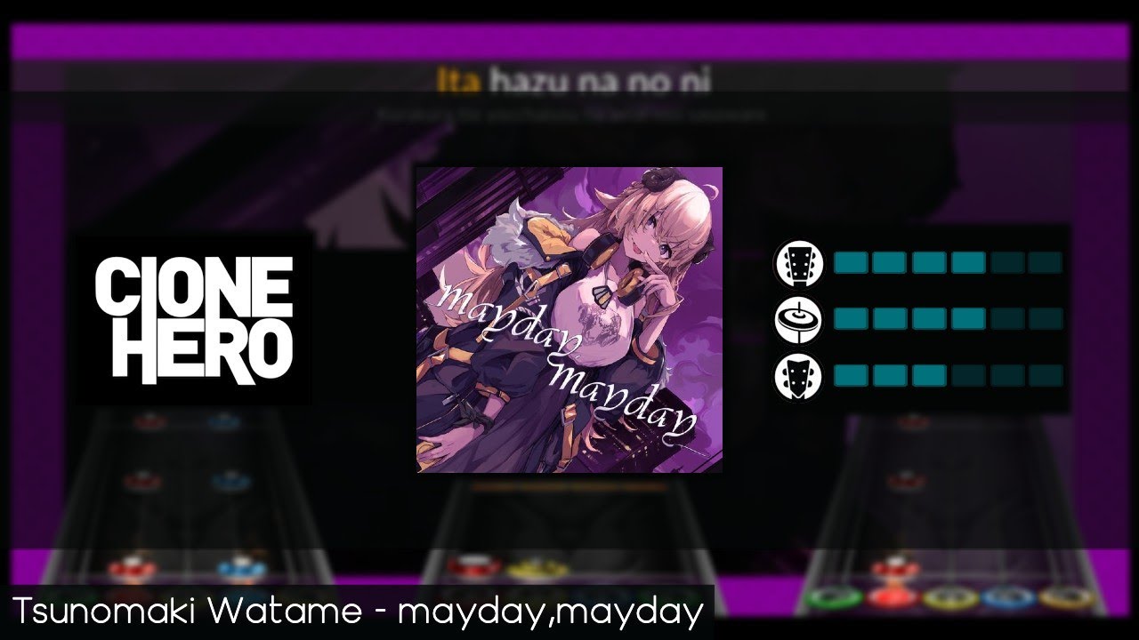 Tsunomaki Watame - mayday,mayday [Clone Hero Custom Chart] - YouTube