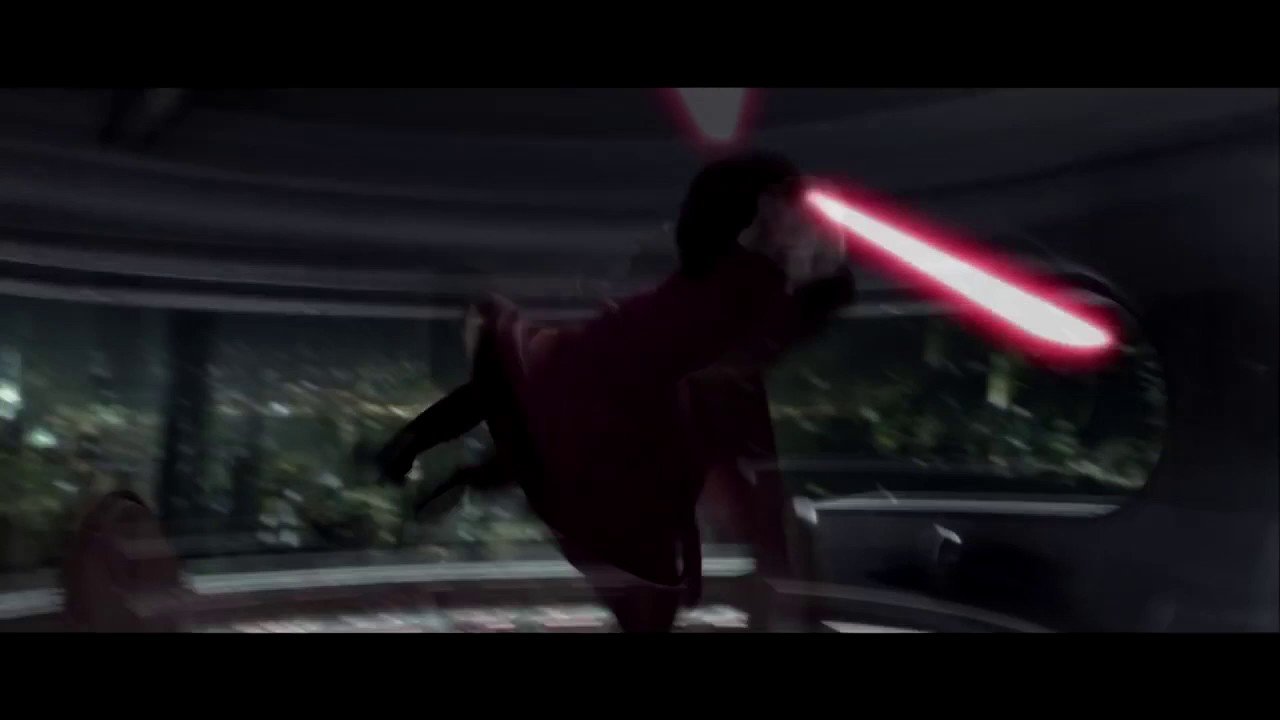 Palpatine spin attacks while running in the 90s plays in the background ...