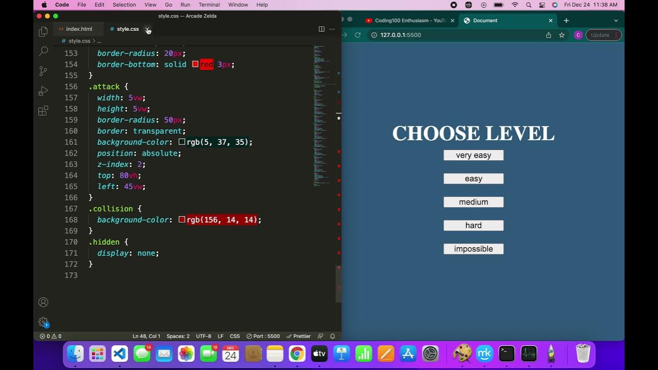 JAVASCRIPT PROJECT: Zelda Arcade - YouTube
