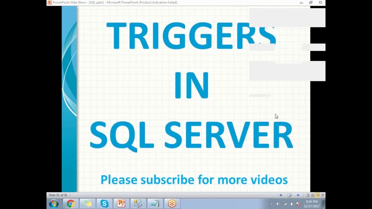 Types Of Triggers Triggers In Sql Server YouTube Types Of Triggers Triggers In Sql Server YouTube
