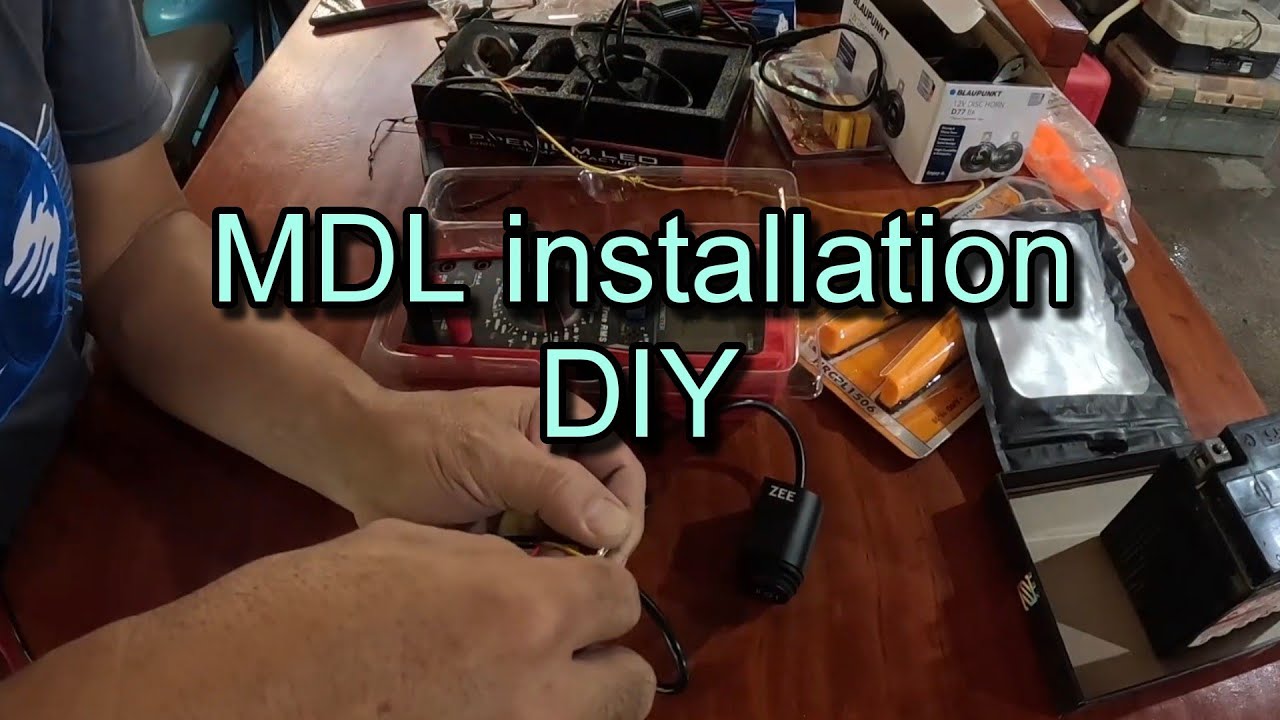 Adv160 mini driving light and dual horn installation. - YouTube