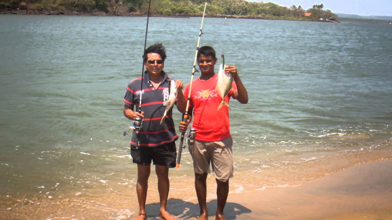 Fishing at Goa Keri Querim Terekhol for small Travelly - YouTube