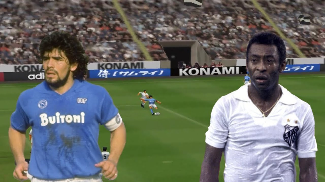 Winning Eleven - Napoli (Legends) vs Santos (Legends) / Maradona and ...