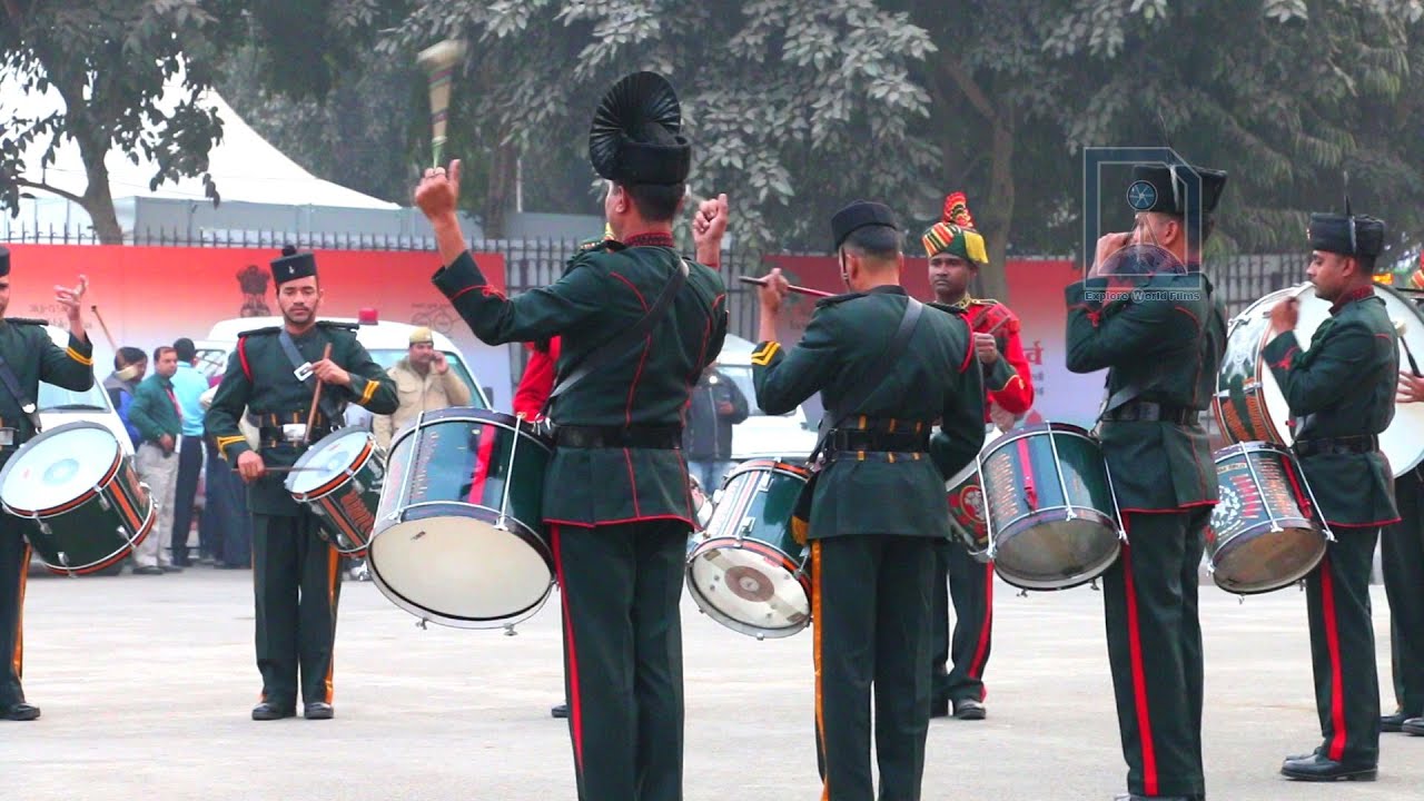 Indian Military Band Drummers at Red Fort Ground - YouTube