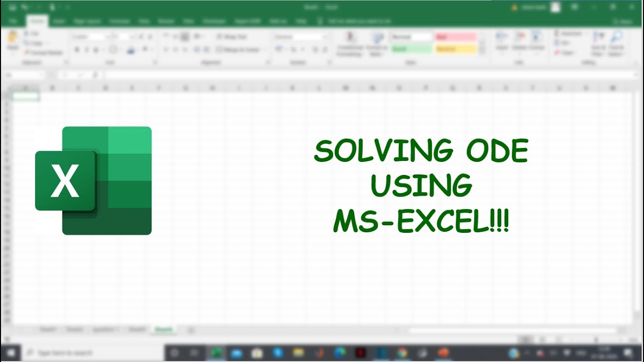 Batch Reactor Simulation Using MS Excel - YouTube
