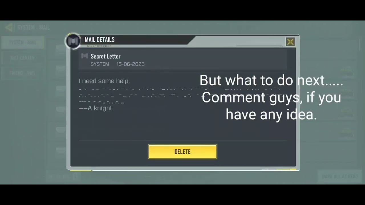 CODM Secret letter. Morse code. - YouTube